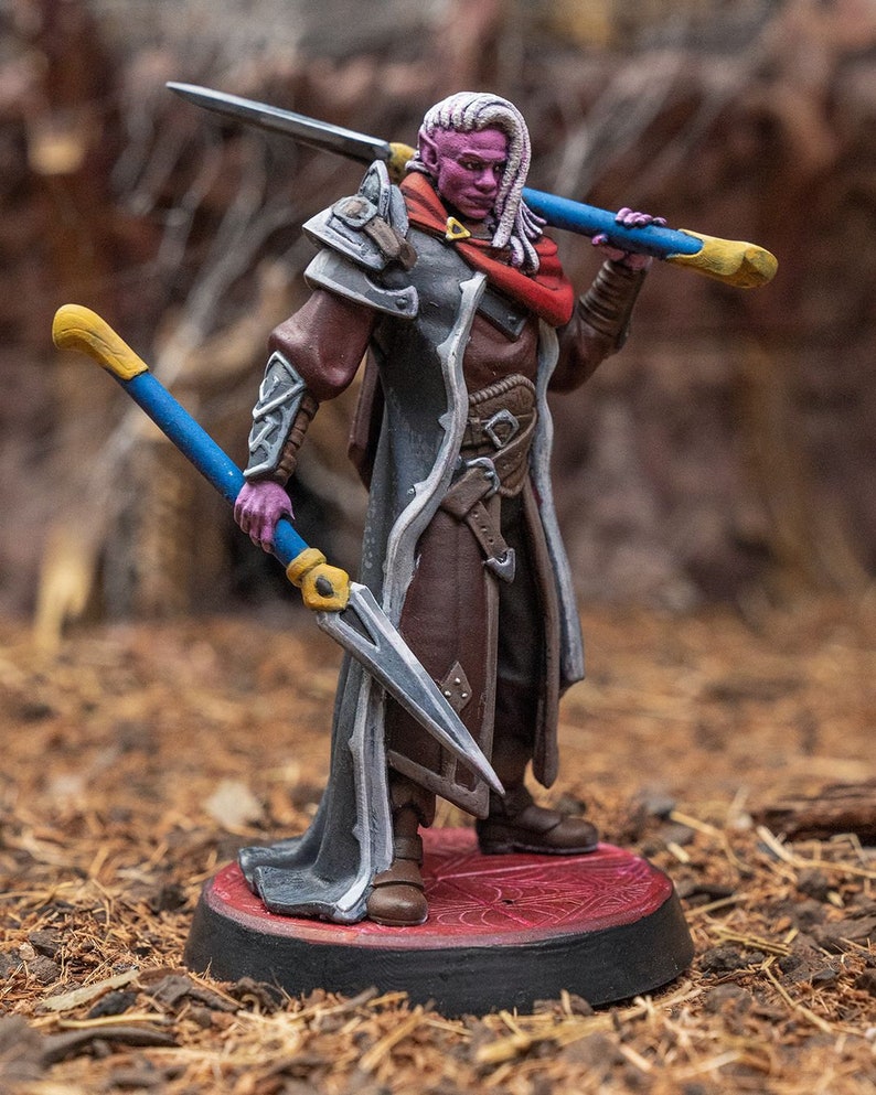 Male Drow Miniature for Dnd Elf Fighter Miniature Dnd Figure for ...
