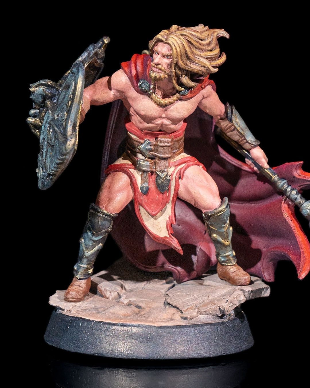 Fighter Miniature for Dnd Male Human Fighter Miniature Dnd Figure for ...