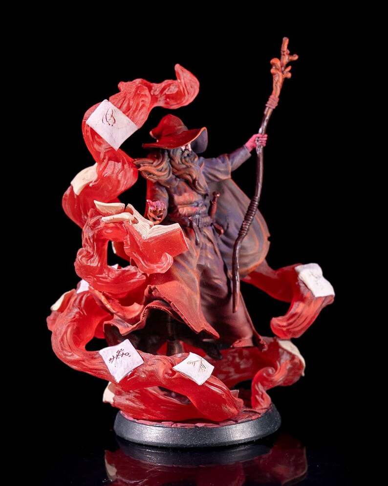 Wizard Miniature for Dnd Male Human Wizard Miniature Dnd Figure for ...