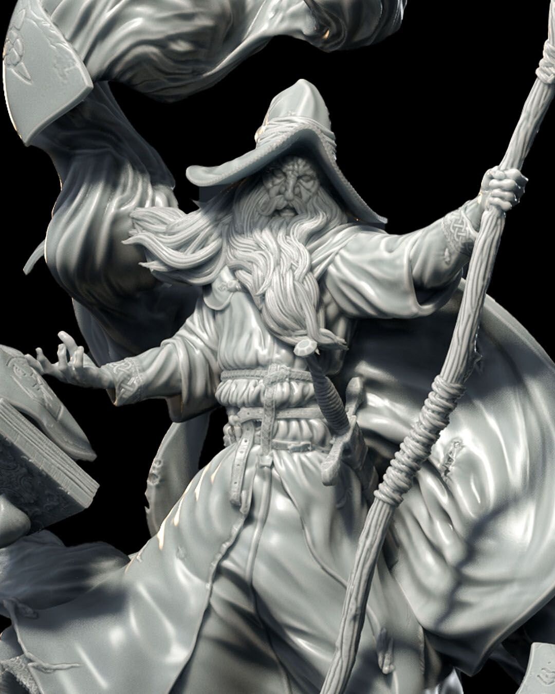 Wizard Miniature for Dnd Male Human Wizard Miniature Dnd Figure for ...