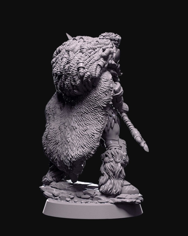 Barbarian Miniature for Dnd Female Human Barbarian - Etsy