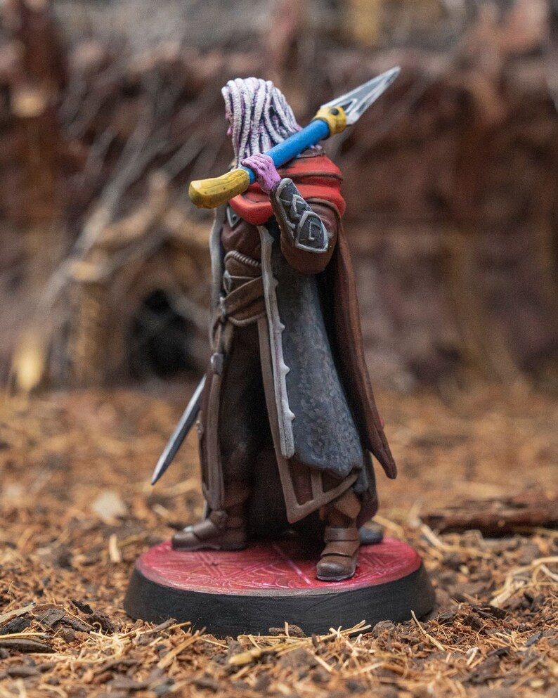 Male Drow Miniature for Dnd Elf Fighter Miniature Dnd Figure for ...