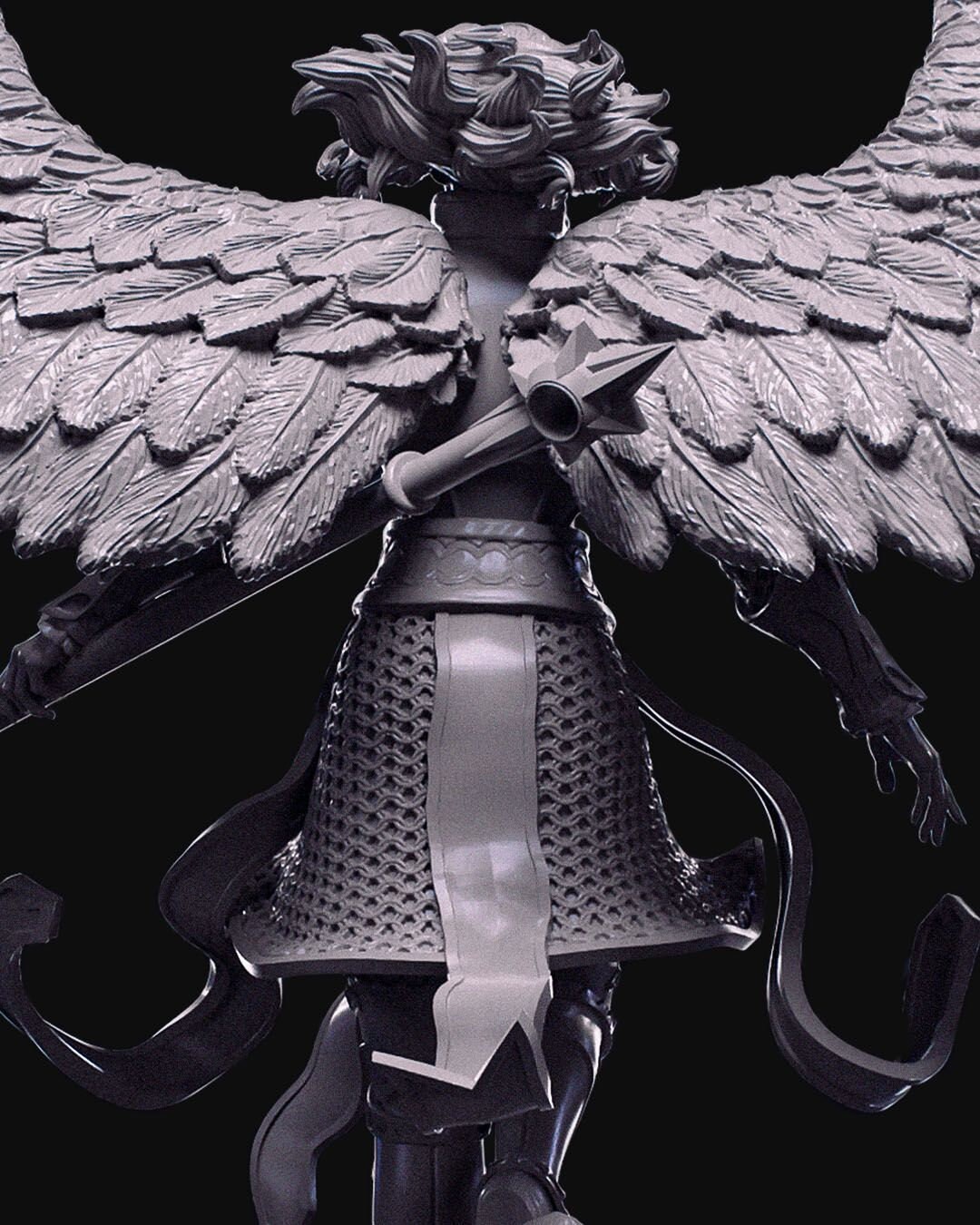 Angel Miniature for Dnd Female Angel Warrior Miniature Dnd - Etsy