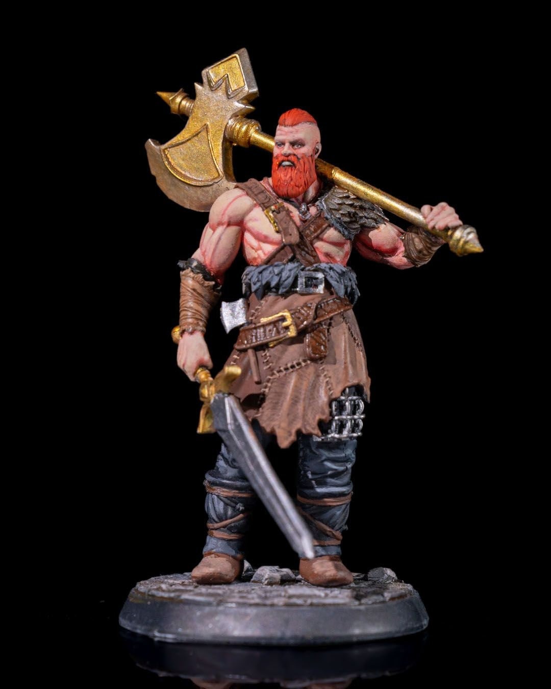 Barbarian Miniature for Dnd Male Human Barbarian Miniature Dnd Figure ...