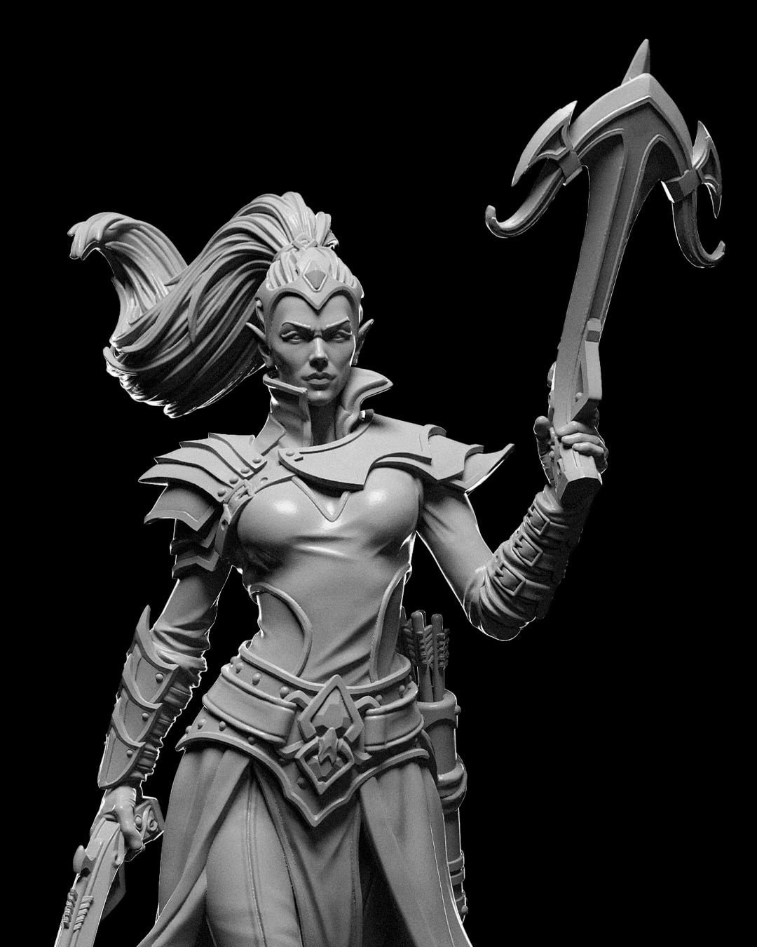 Female Drow Miniature: Elf Rogue for Dnd, Pathfinder - Unpainted - Etsy