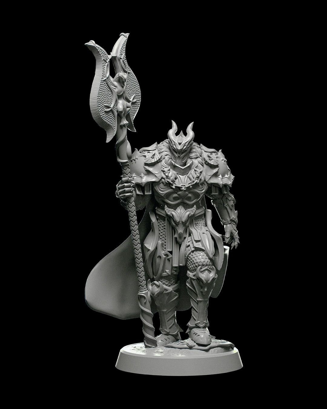 Hell Knight Miniature for Dnd Death Knight Miniature Dnd Figure for ...