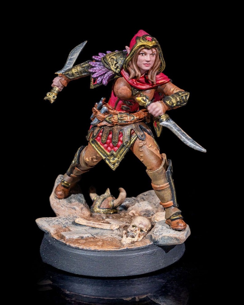 Elf Rogue Miniature for Dnd Female Elf Rogue Miniature Dnd Figure for ...