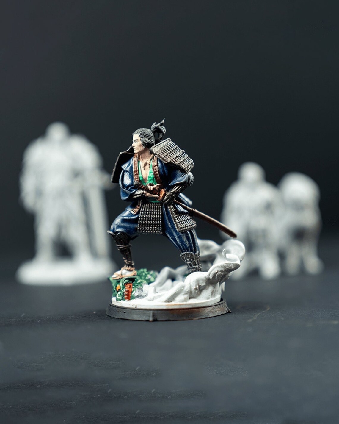 Samurai Miniature for Dnd Male Human Warrior Miniature Dnd Figure for ...