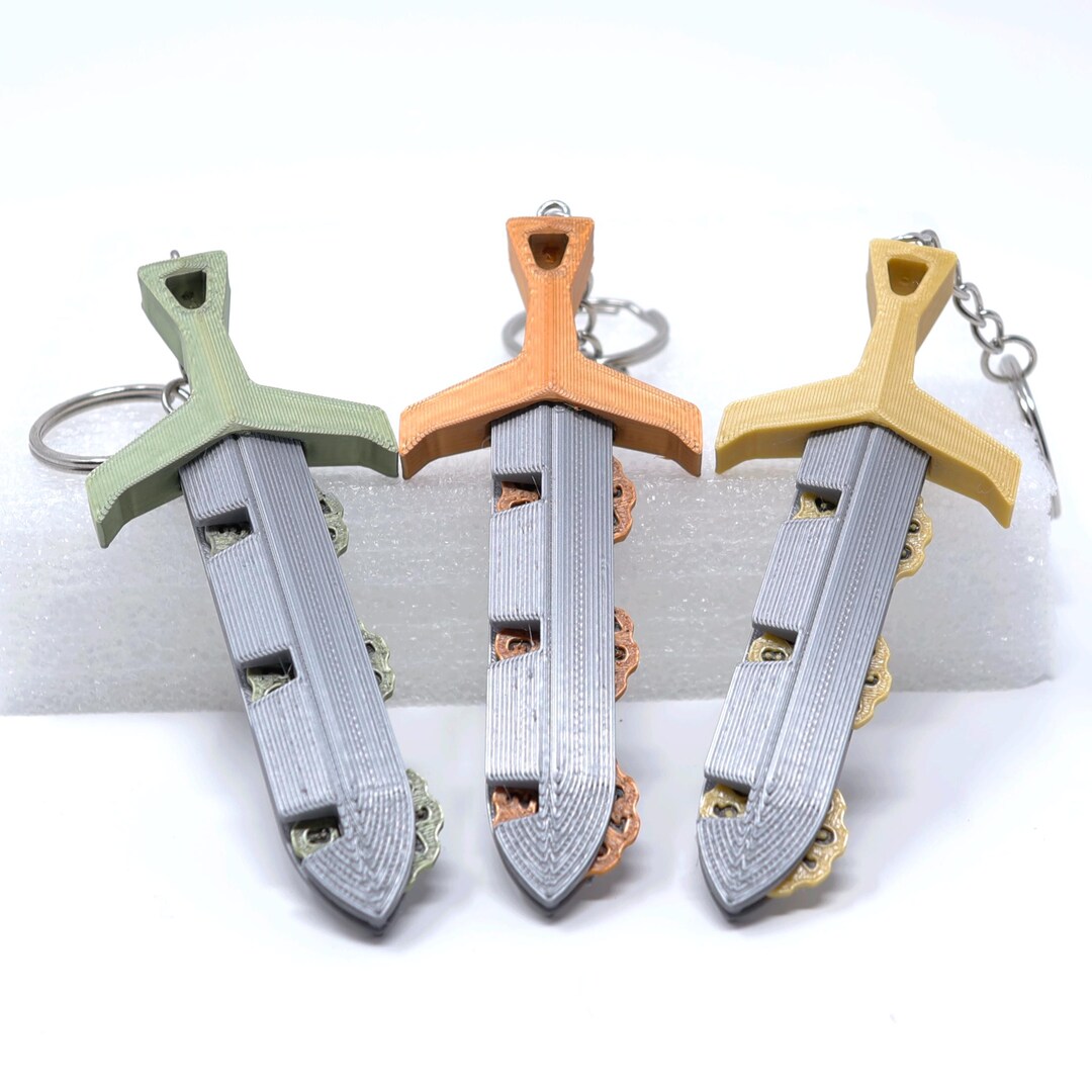3D Printed Sword Life Counter Keychain: TTRPG Gaming Accessory - Etsy