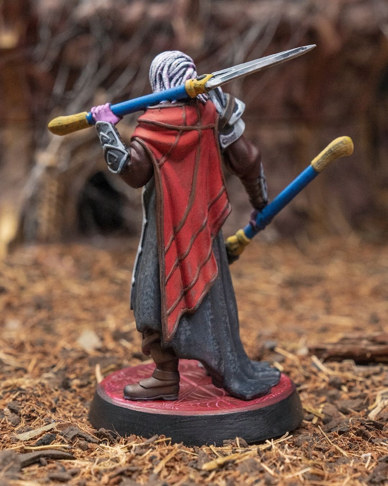 Male Drow Miniature for Dnd Elf Fighter Miniature Dnd Figure for ...