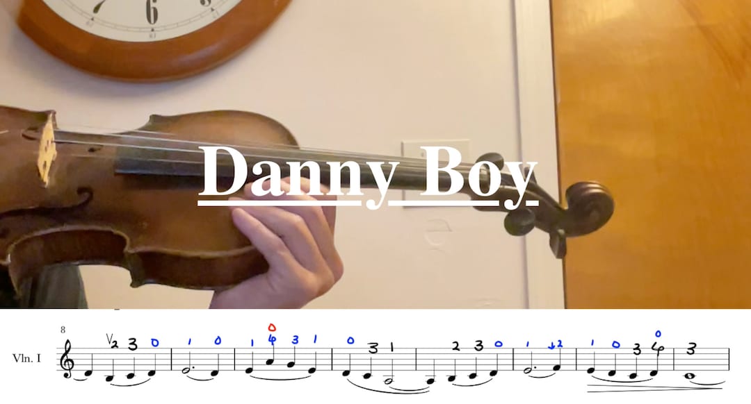 Danny Boy Violin Sheet Music W. Fingerings and Guitar Chords - Etsy