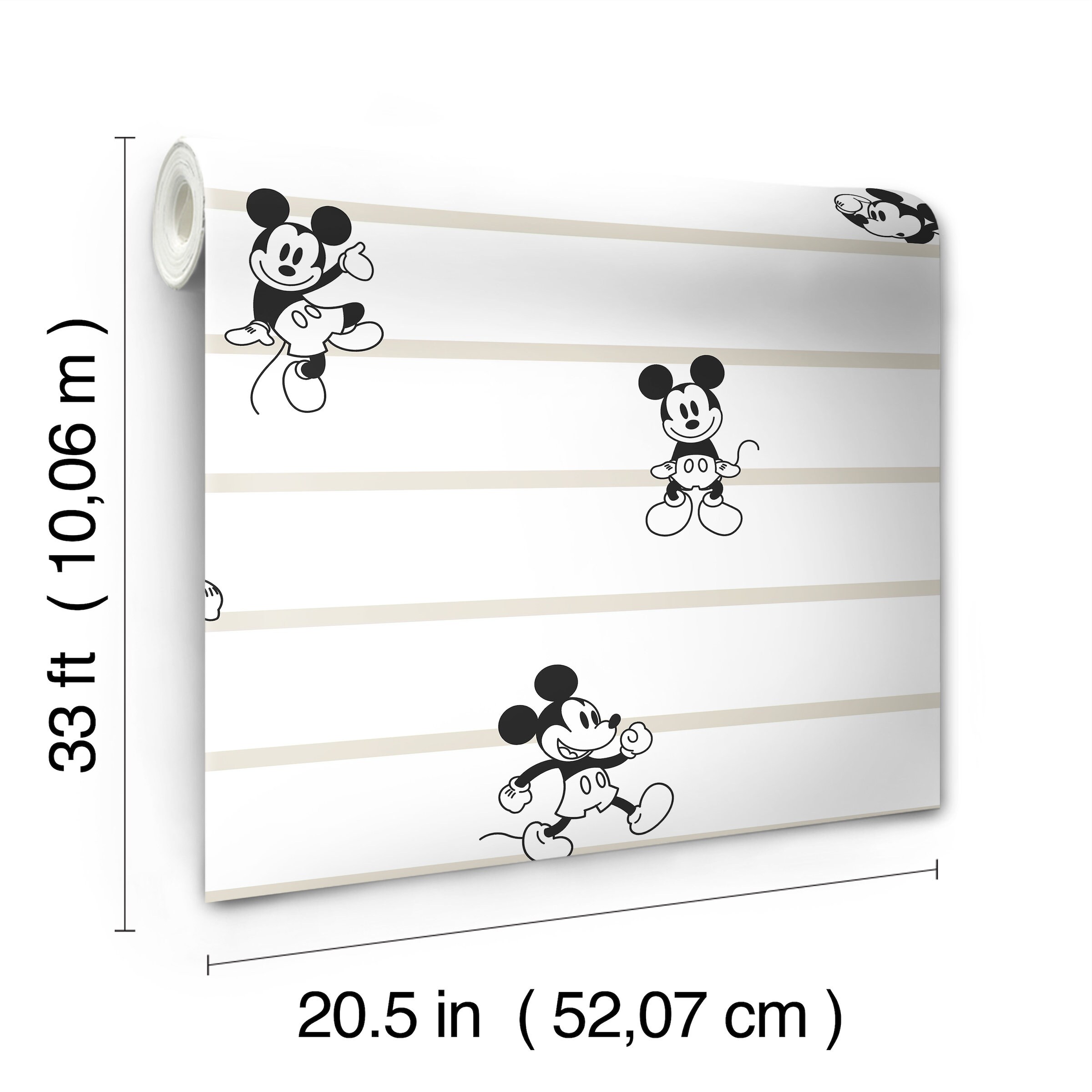 DISNEY MICKEY MOUSE Stripe Wallpaper - Etsy