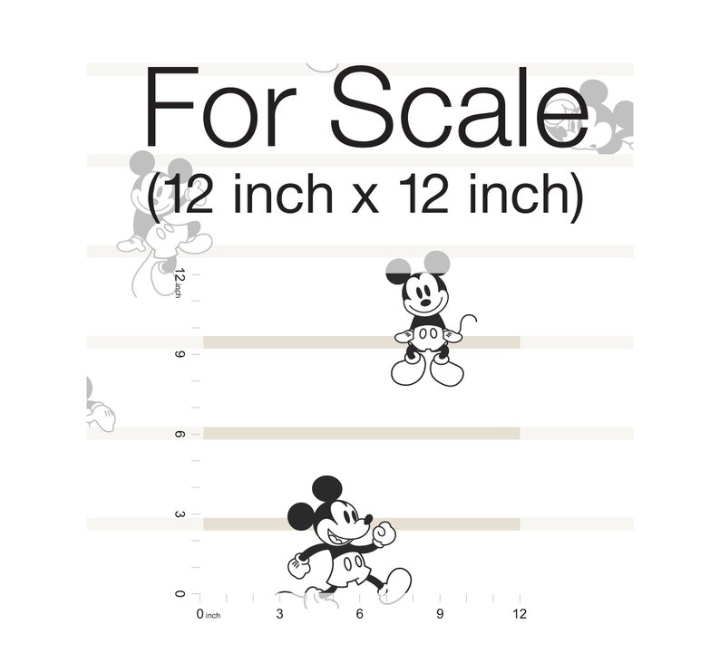 DISNEY MICKEY MOUSE Stripe Wallpaper - Etsy
