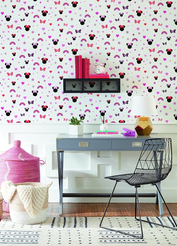 Disney Minnie Mouse Rainbow Wallpaper - Etsy