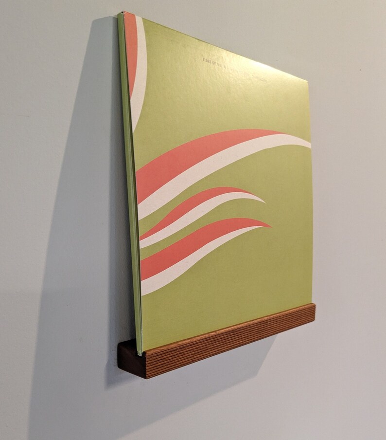 Hardwood Floating Record Shelf | Vinyl Display Shelf - Etsy