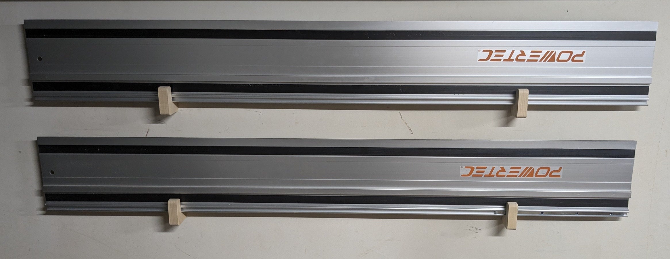 Track Saw Guide Rail Storage | Set of 2 Wall Mount Track Holder ...