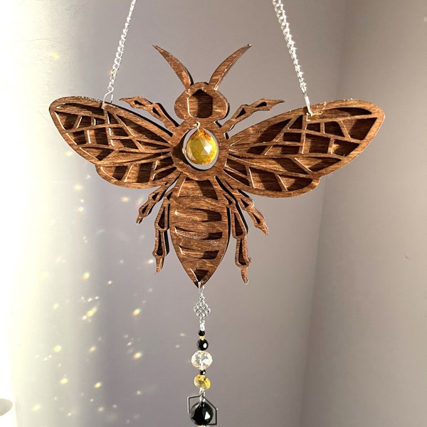 Bee Crystal Suncatcher - Etsy