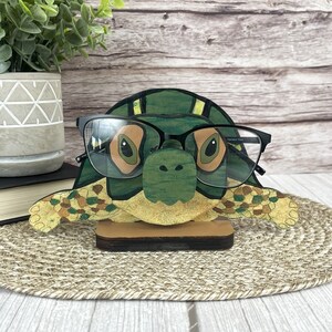 Turtle Eyeglass Holder Hand Painted, Cute Animal Glasses Stand, Perfect ...