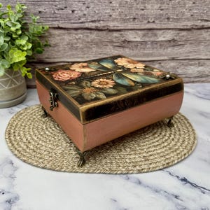 Dragonfly Jewelry or Trinket Box, Lightweight Decoupage Storage Box ...