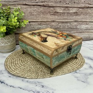 Vintage Style Horse Trinket Box, Artisan Lightweight Decoupage Jewelry ...