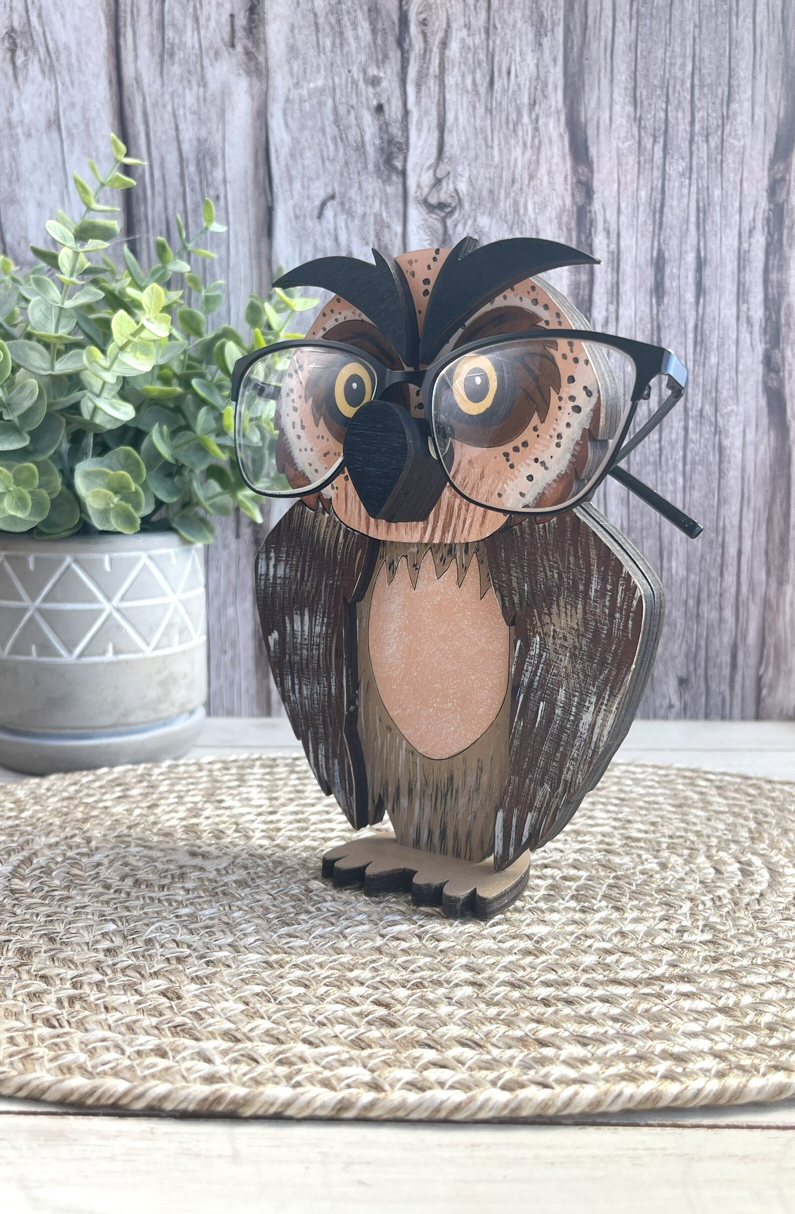 Owl Eyeglass Holder Hand Painted, Perfect Gift for Owl Lovers, Cute ...