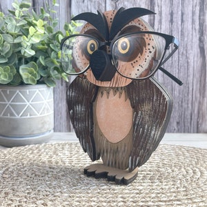 Owl Eyeglass Holder Hand Painted, Perfect Gift for Owl Lovers, Cute ...