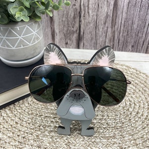 Grey Frenchie Eyeglass Holder Hand Painted, Adorable French Bulldog ...