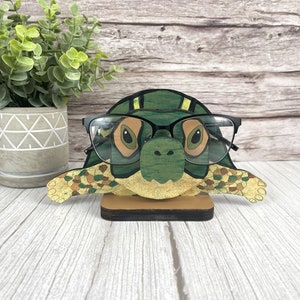 Turtle Eyeglass Holder Hand Painted, Cute Animal Glasses Stand, Perfect ...