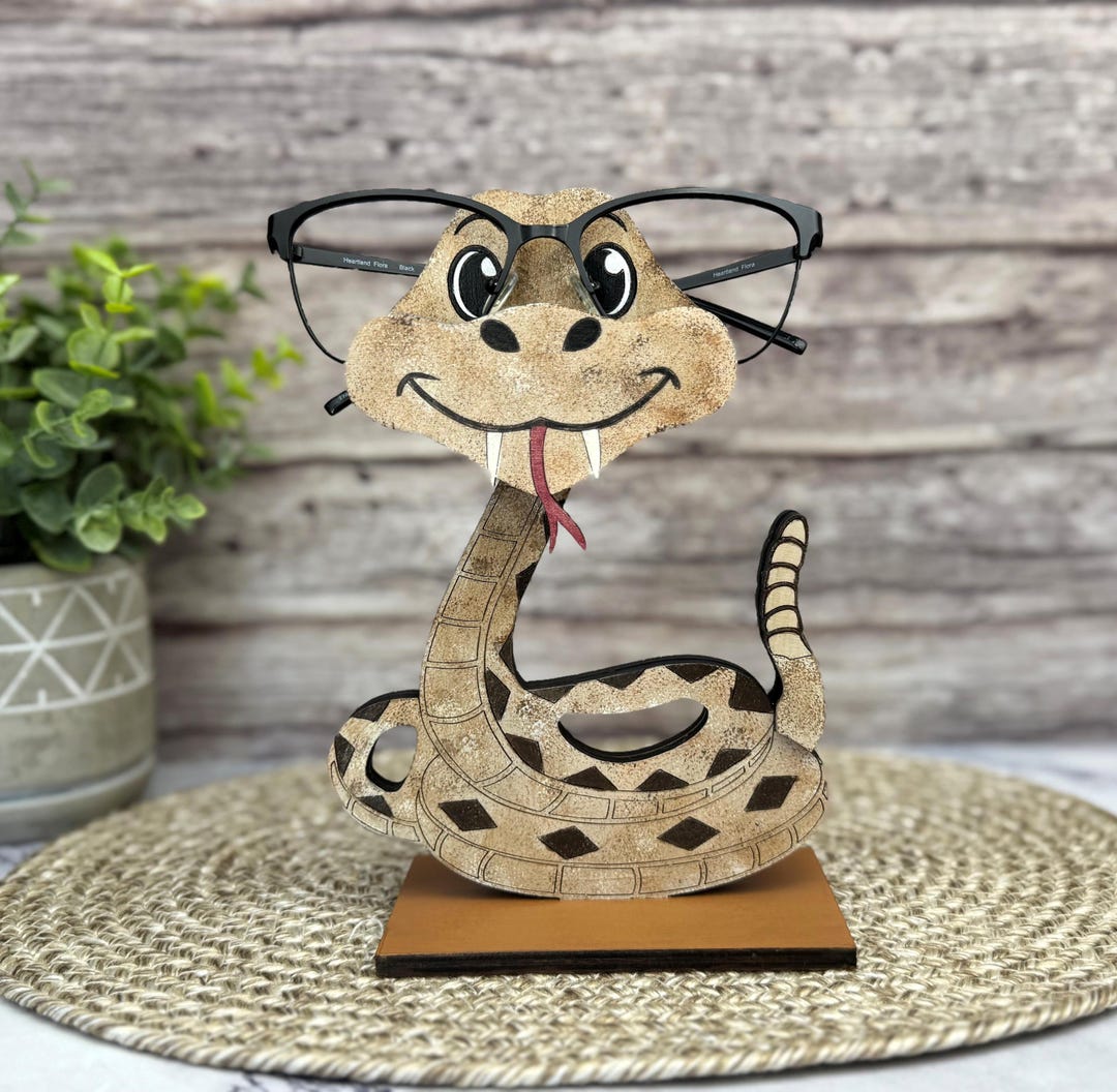 Snake Eyeglass Holder, Diamondback Rattlesnake Desk Accessory for Home ...