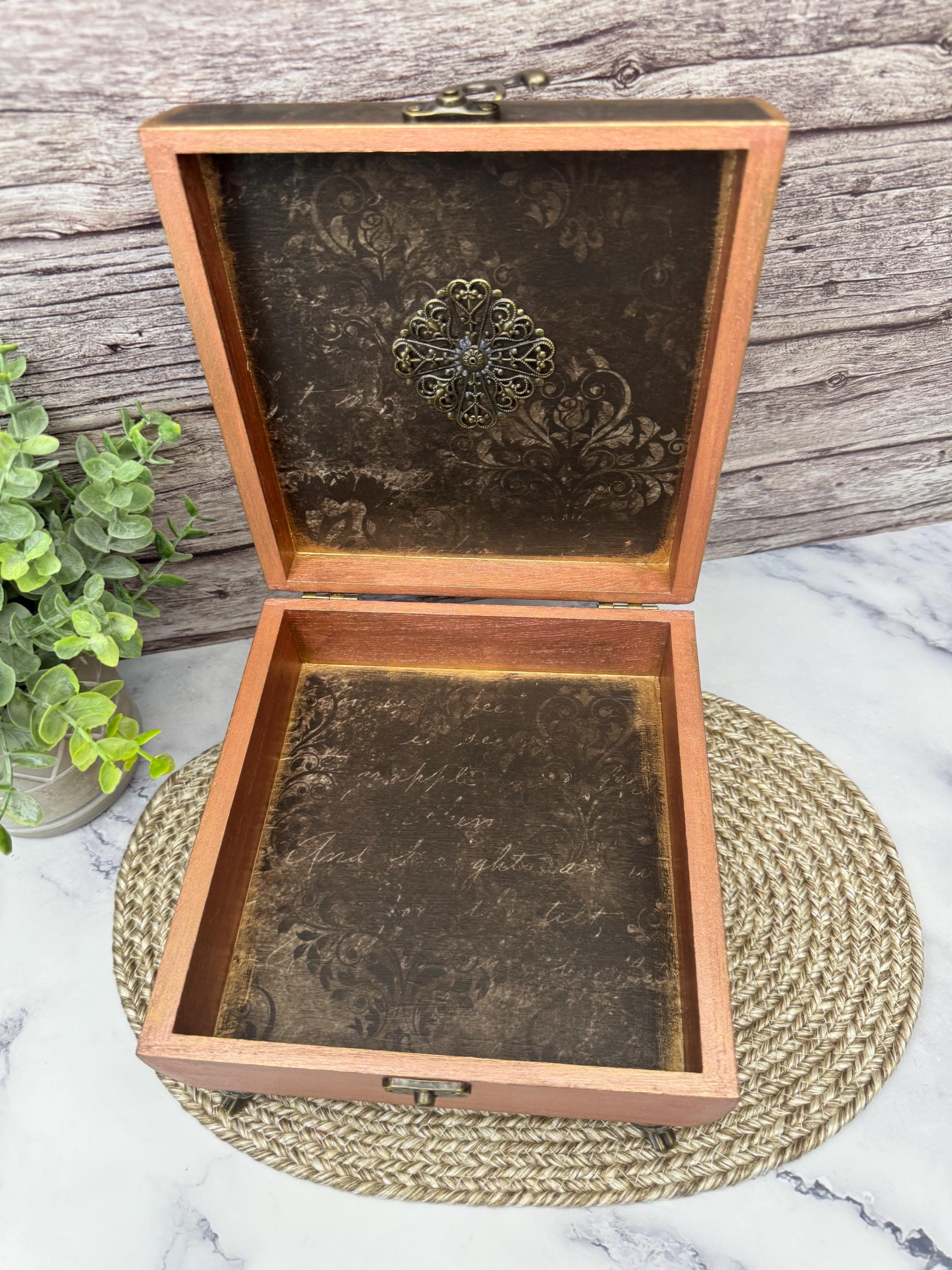 Dragonfly Jewelry or Trinket Box, Lightweight Decoupage Storage Box ...