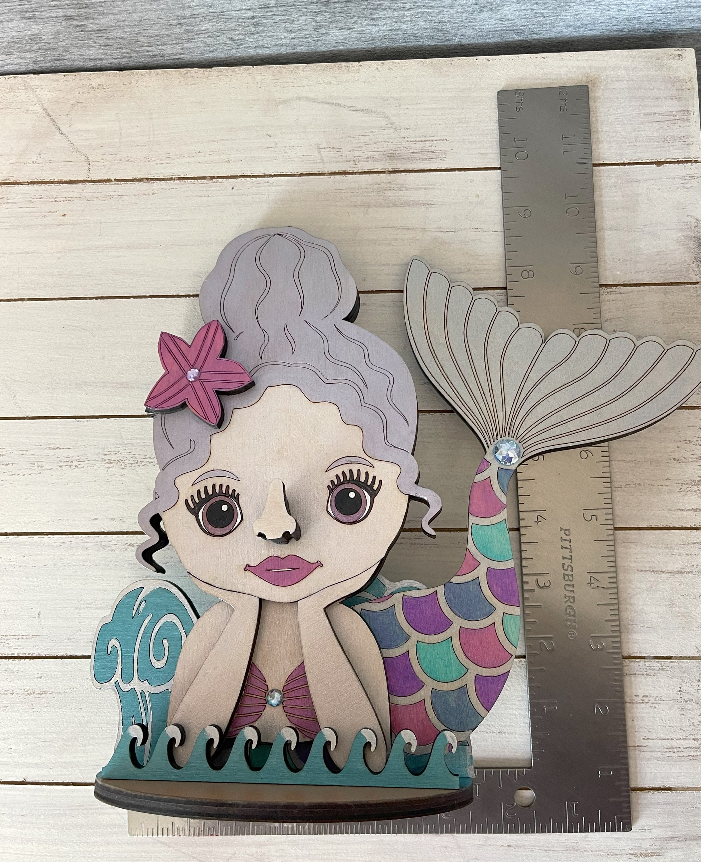 Mermaid Eyeglass Holder Hand Painted, Functional Desk Accessory ...