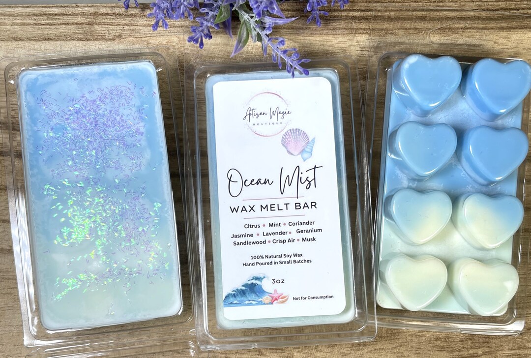 Ocean Mist 3oz Wax Melt Bar, Fresh Linen Scent Soy Wax Tarts, Wax Melt ...