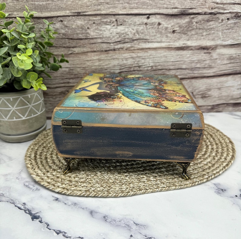 Enchanting Fairy and Butterfly Jewelry Box, Magical Keepsake Trinket ...