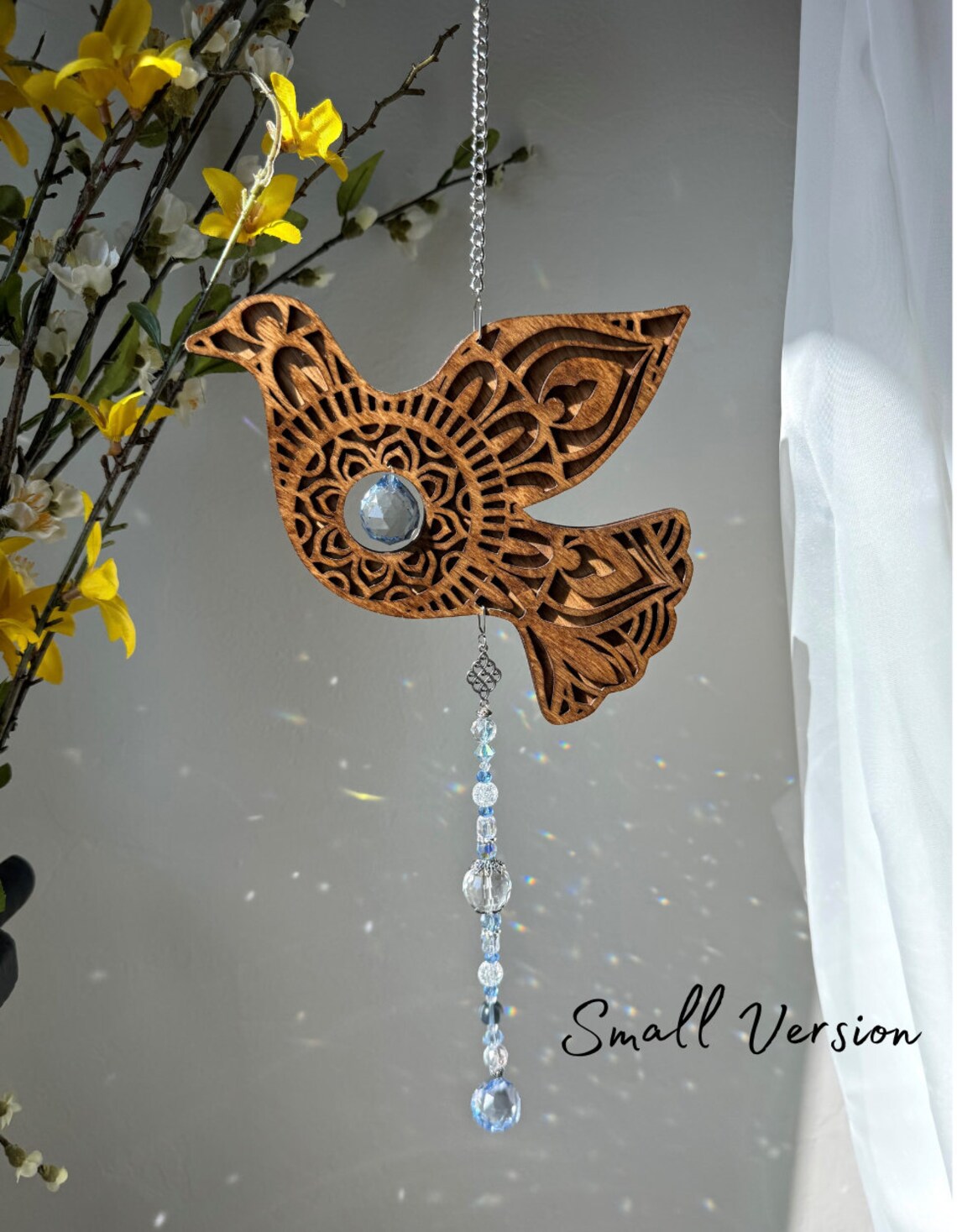 Dove Suncatcher, Crystal Hanging Window Charm for Home or Office ...