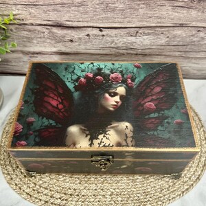 Gothic Fairy Jewelry Box, Enchanted Dark Forest Trinket Container ...
