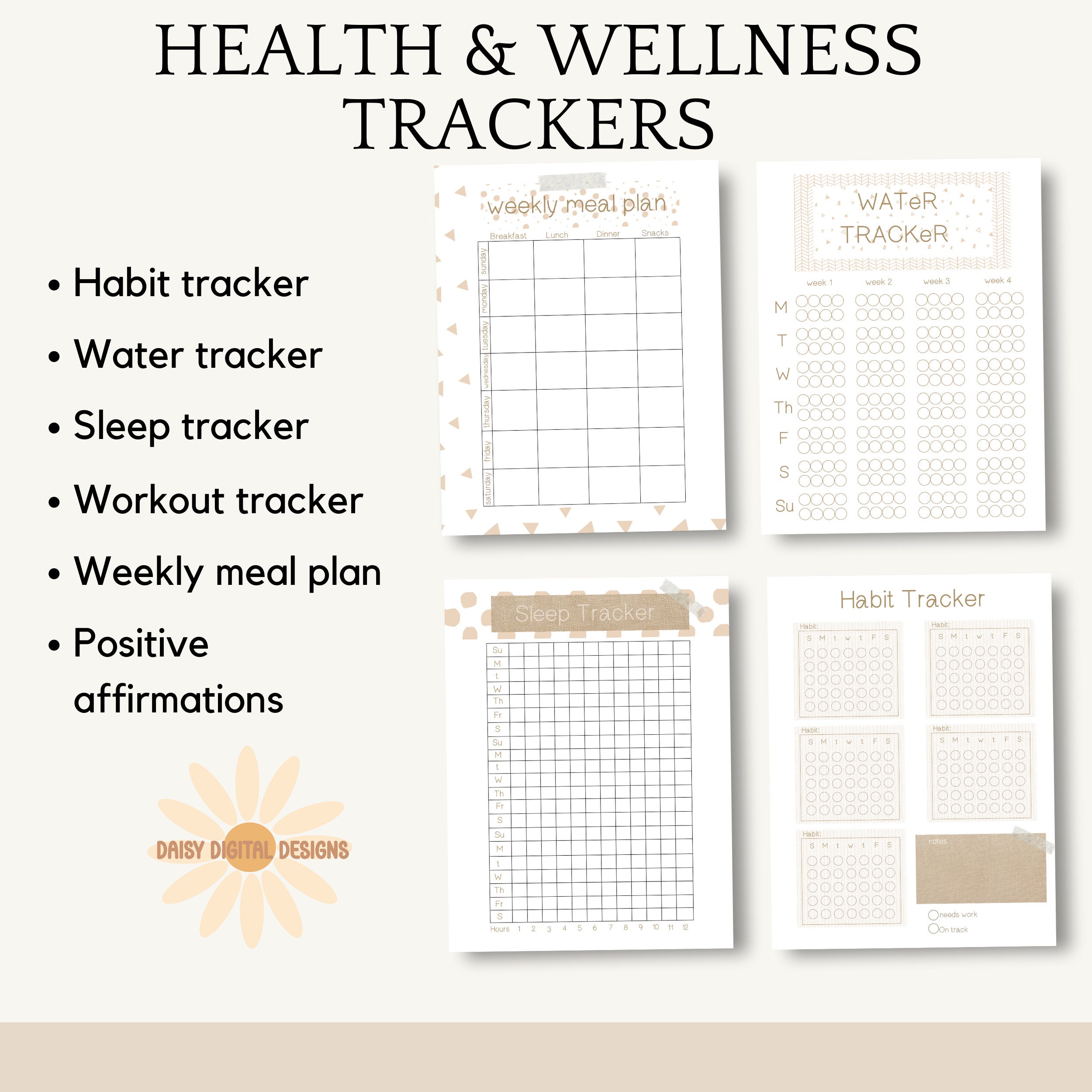 Digital Mental Health Tracker Bundle Goodnotes Bundle Digital Monthly ...