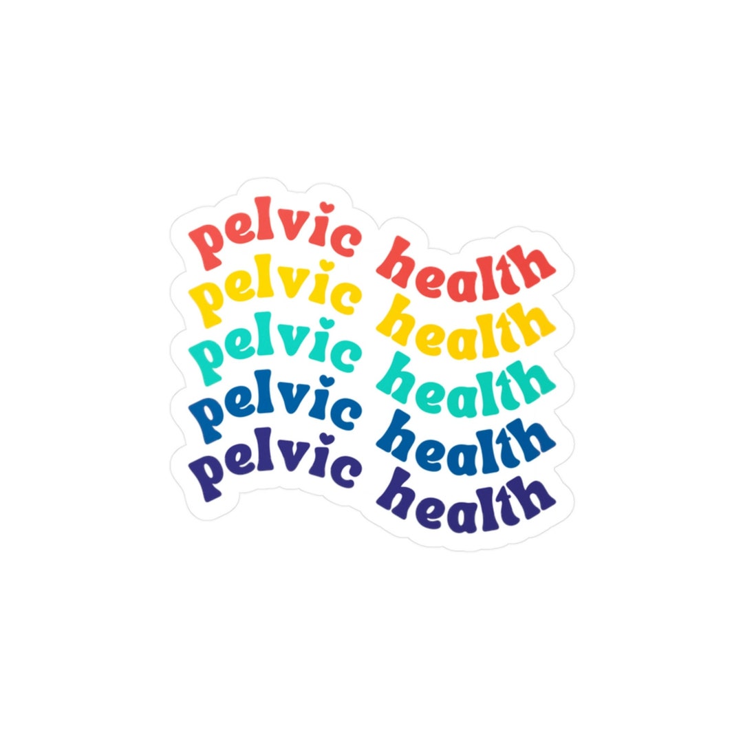 Pelvic Floor Physical Therapy Sticker | Pelvic Health Retro Rainbow ...