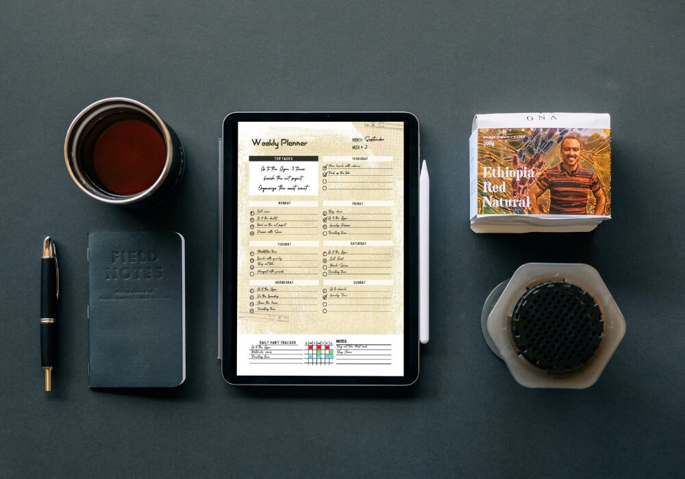 Custom Digital or Printable Weekly Planner for Men / Digital for Tablet ...