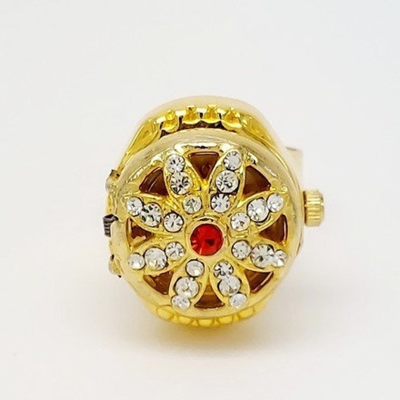 Vintage Suizo Watch Ring Japan mechanical movement wo… - Gem