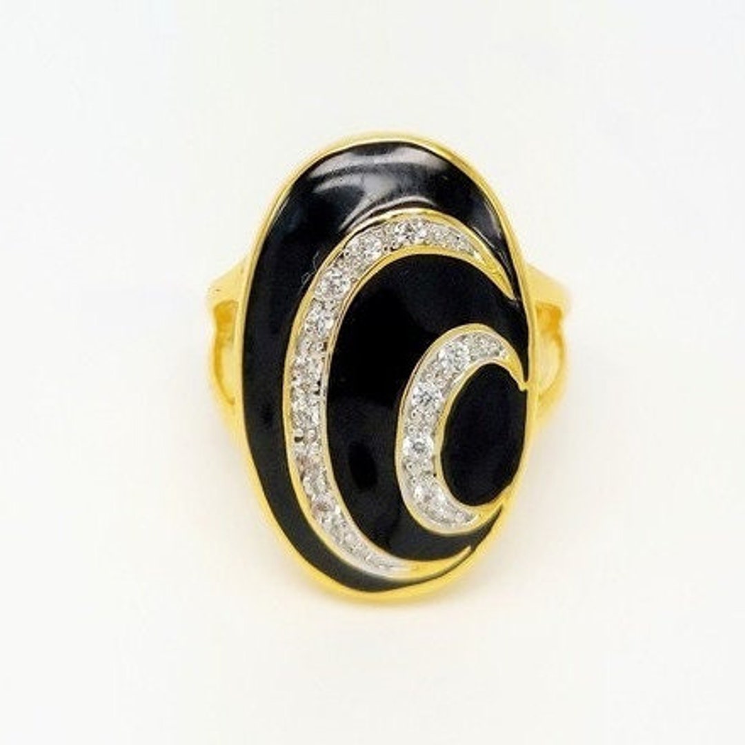 Vintage Signed Rinc Gold Tone Ring Size 7 - Etsy