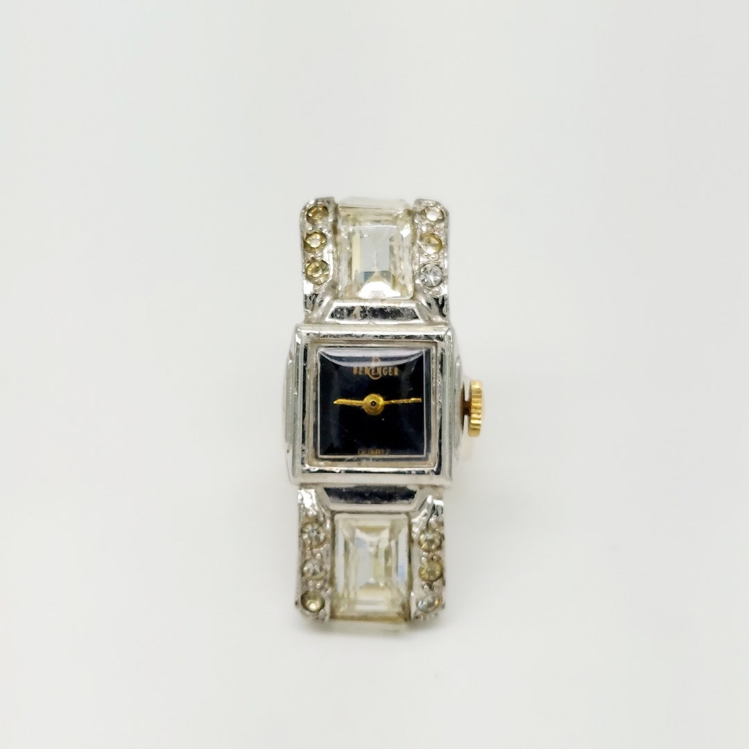 Vintage Berenger Ring Watch Silver Tone by Migi unsigned Works - Etsy