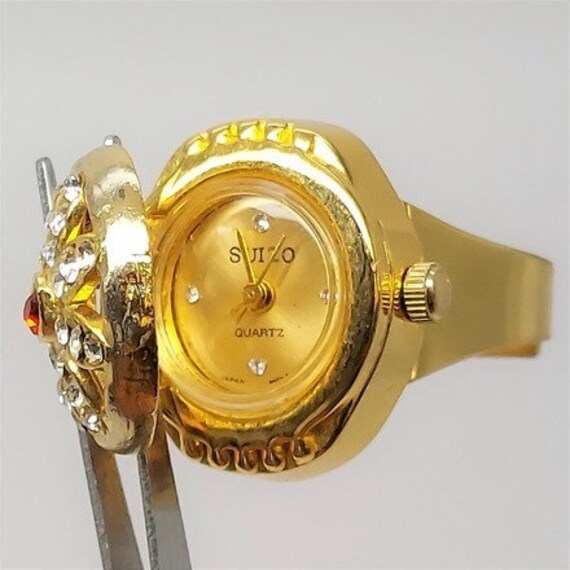 Vintage Suizo Watch Ring Japan mechanical movement wo… - Gem