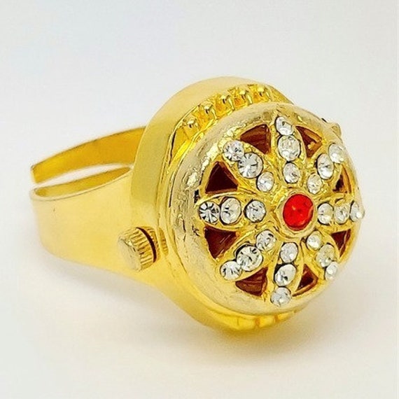 Vintage Suizo Watch Ring Japan mechanical movement wo… - Gem