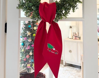 Christmas Sash for Wreath - Etsy