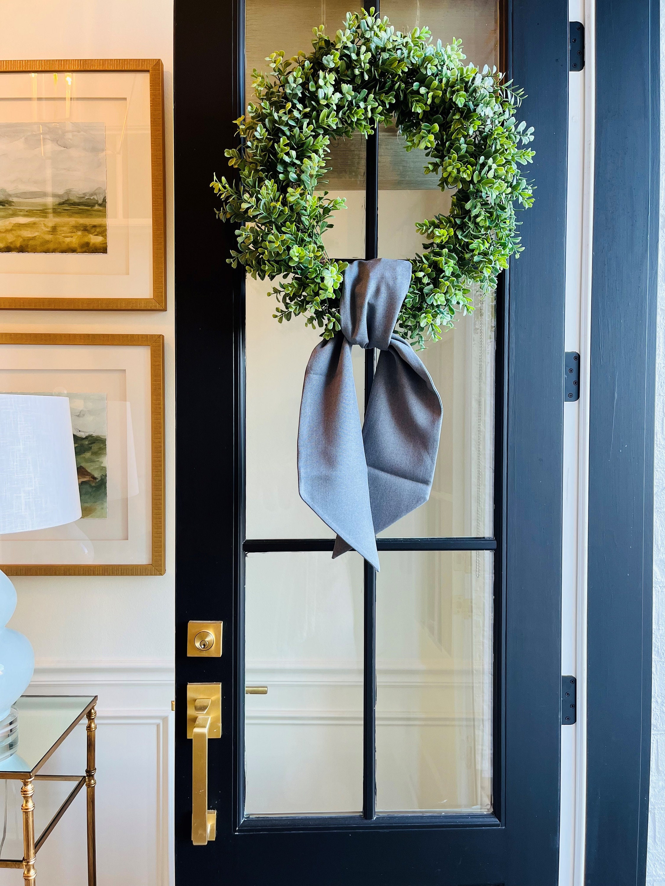 Wreath Sash Large Sophisticated Gray FREE SHIPPING - Etsy