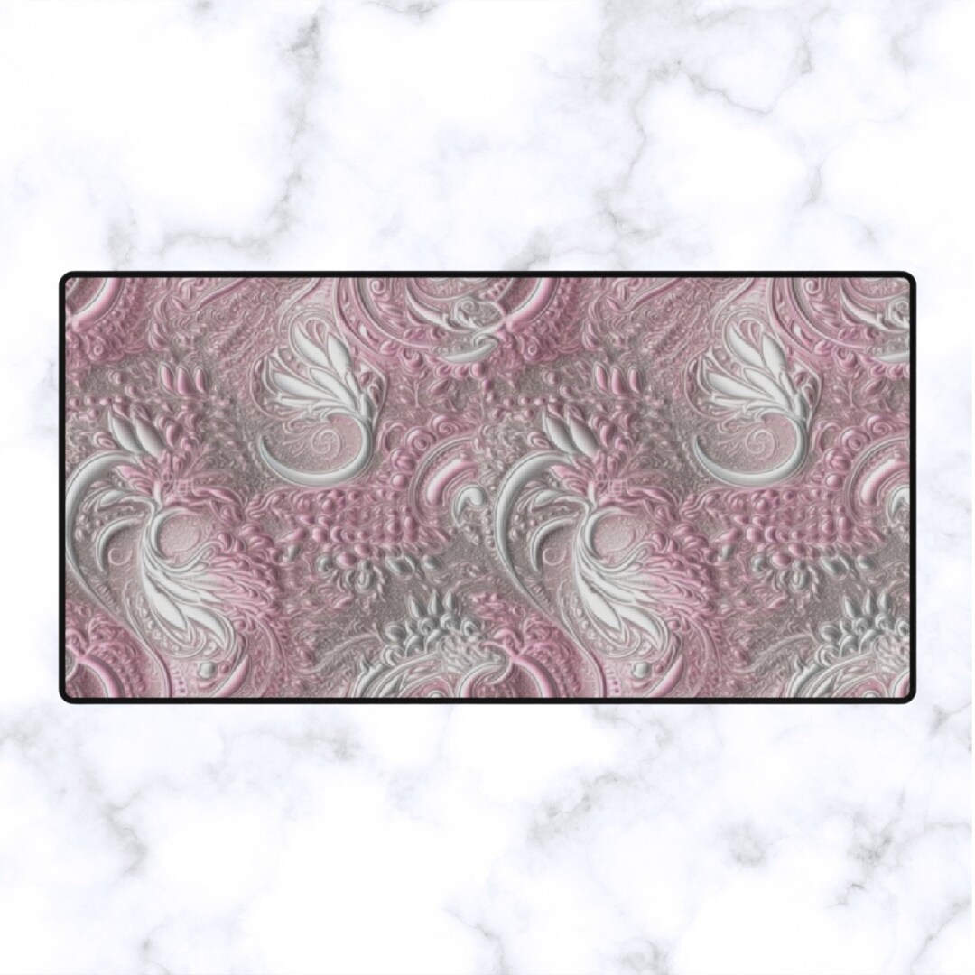 Pink Desk Mat Aesthetic Desk Decor Pastel Desk Mat Cute Desk Decor ...