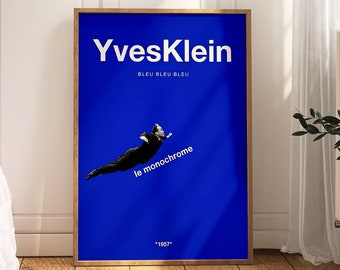 Yves Klein Le Monochrome 1957 Blue Poster Art Print, Modern Painting ...