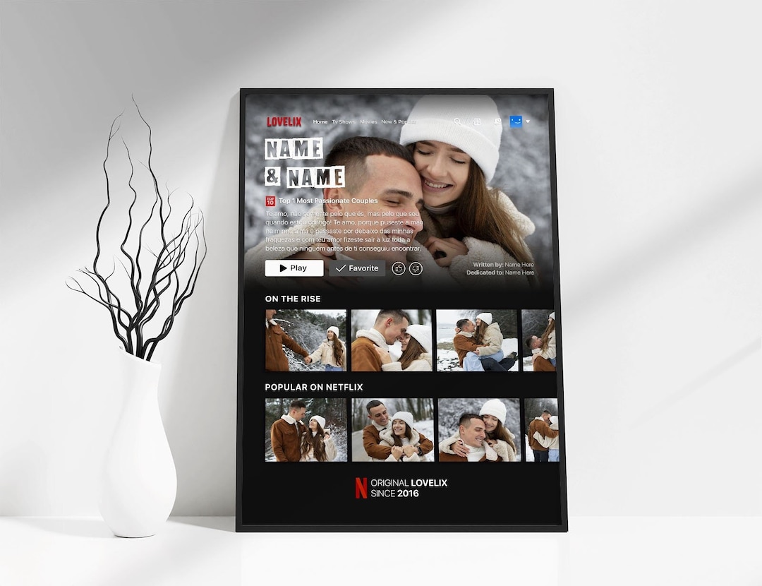 Netflix Style Personalised Photo Collage. Poster Print, Canvas Print or ...