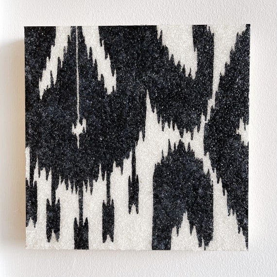 Original Acrylic Painting Abstract Art Ikat Art Ikat Black - Etsy