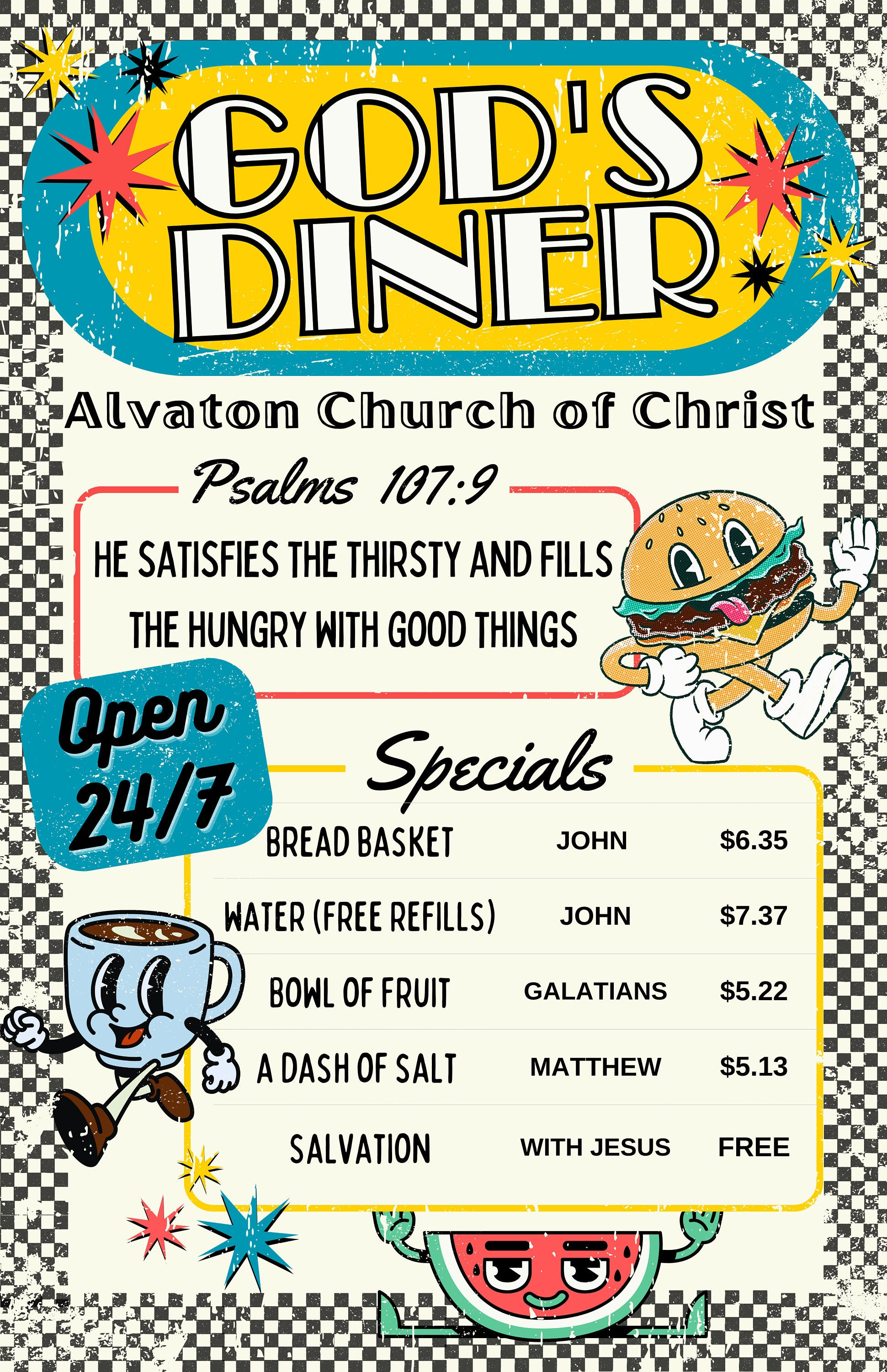 God's Diner VBS Menu Poster 11x17 - Etsy